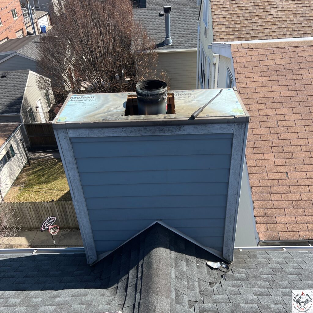 Chimney Chase Cover Installation on West Barry Avenue in Chicago ...