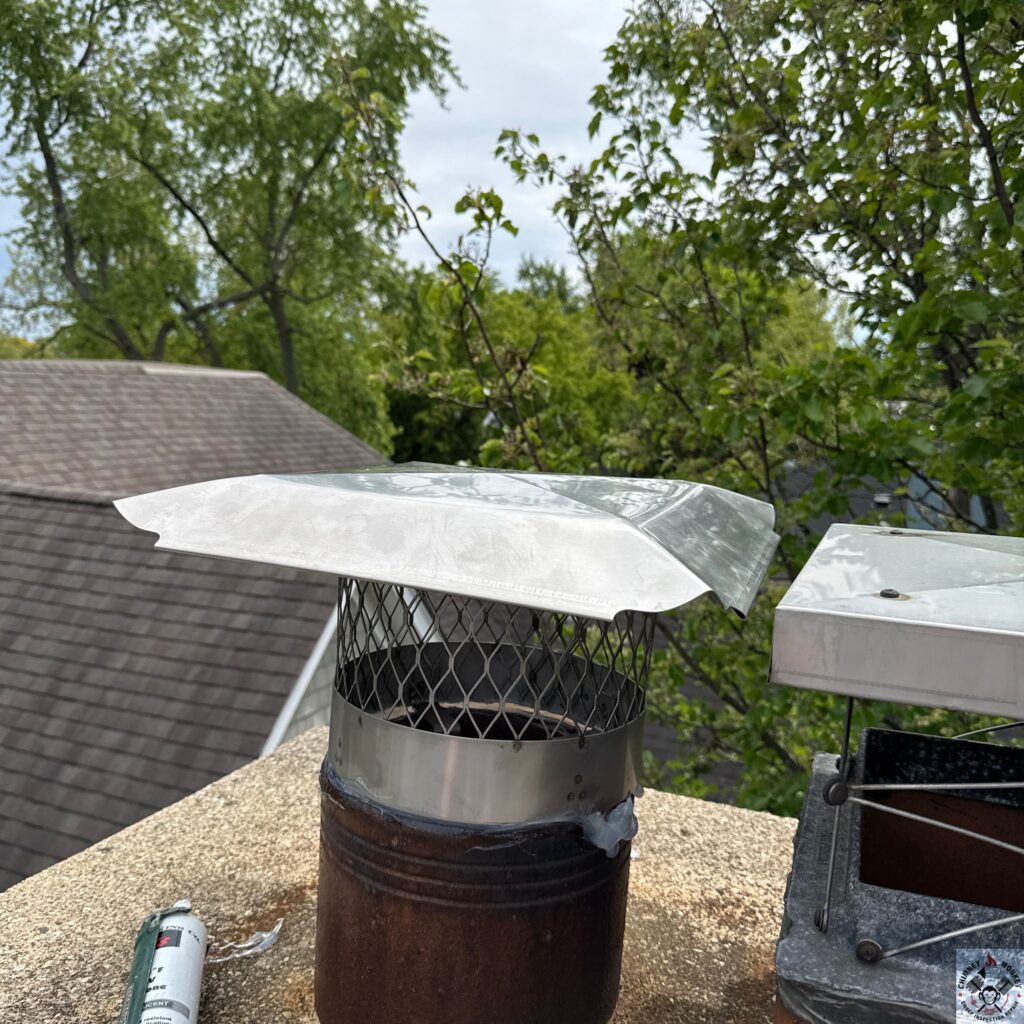 Rain Cap Installation on South Lincoln Lane in Arlington Heights ...